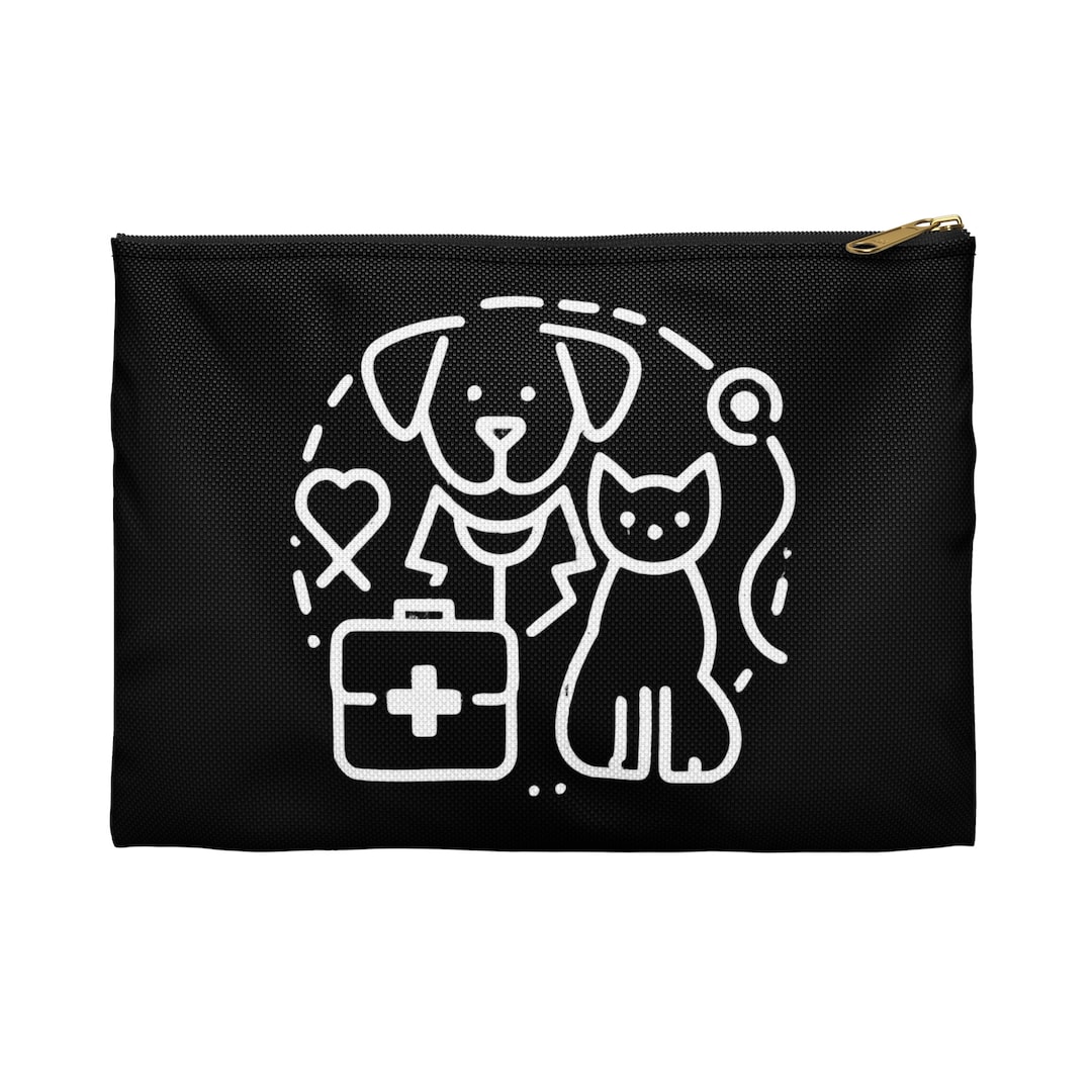 Veterinary Medicine Accessory Pouch, Dog and Cat Design, Veterinarian ...