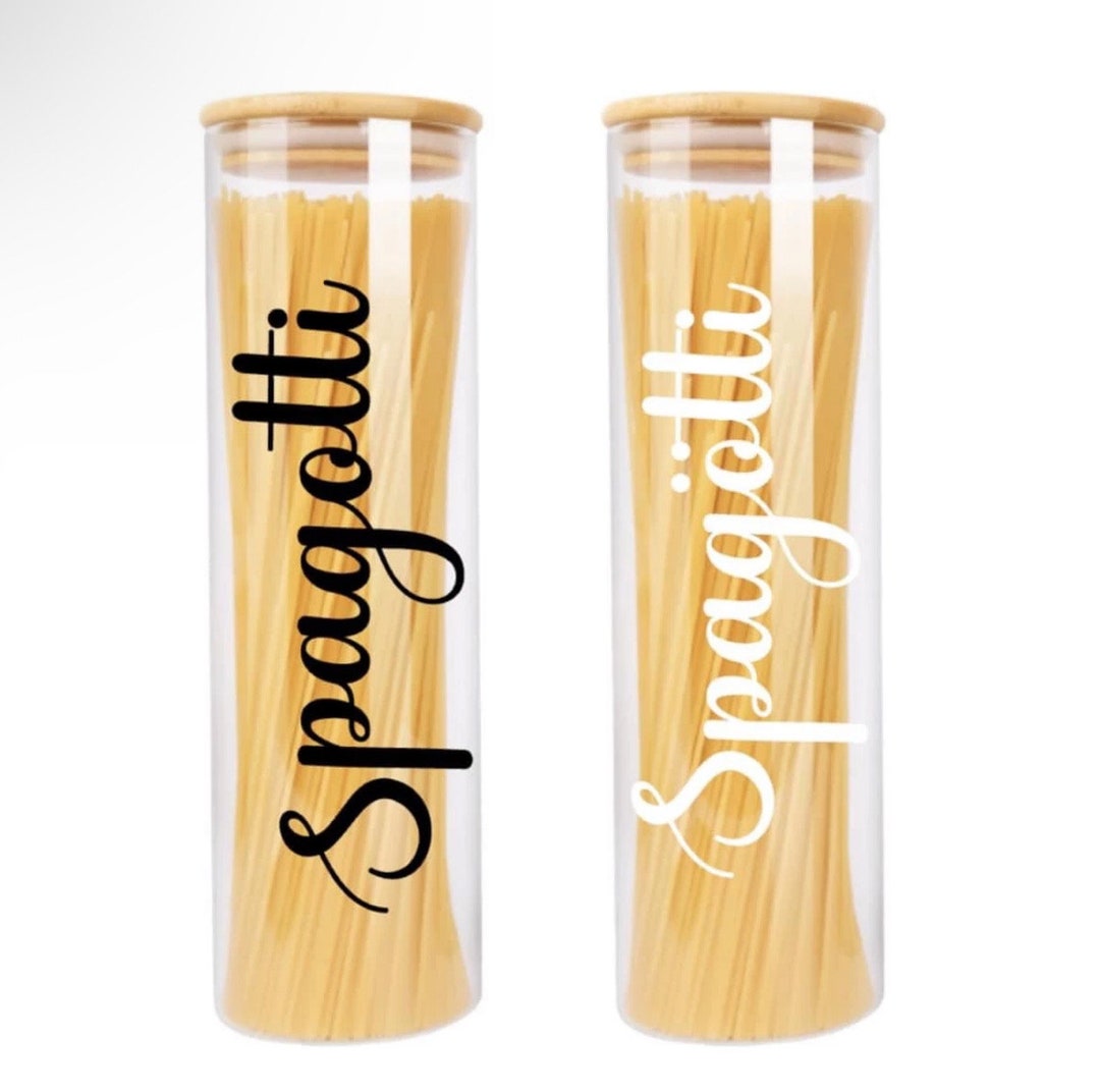 Personalized Pasta Glass Kitchen Container Spaghetti Glass - Etsy