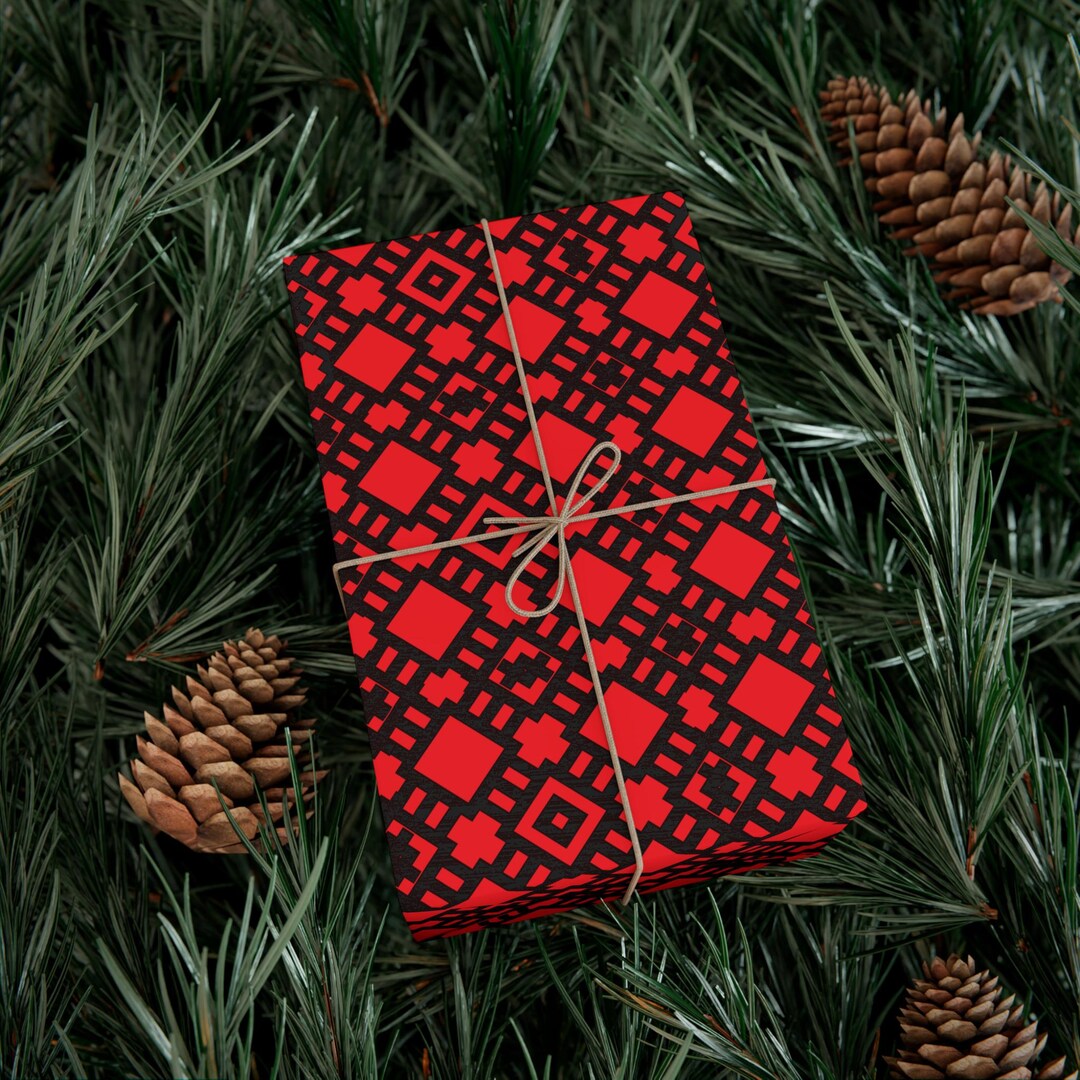 Wrapping Paper, Elegant Red and Black Wrapping Paper for Exclusive ...