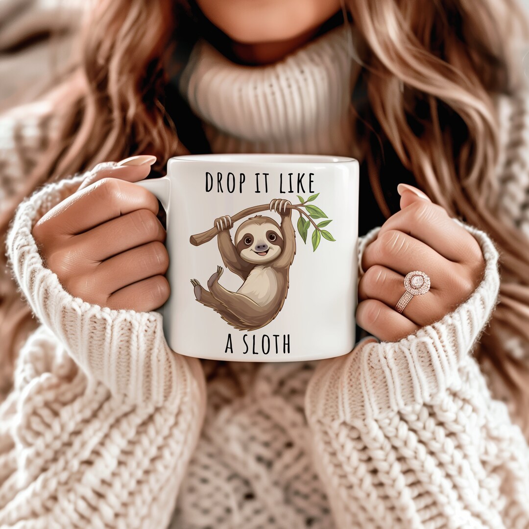 Adorable Sloth Ceramic Coffee Mug: Funny Animal Lover Gift - Etsy