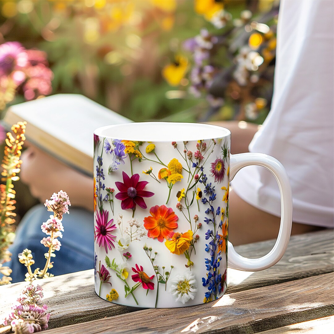 Wildflower Coffee Mug Handmade Ceramic Mug, Unique Mug, Kitchen Decor ...