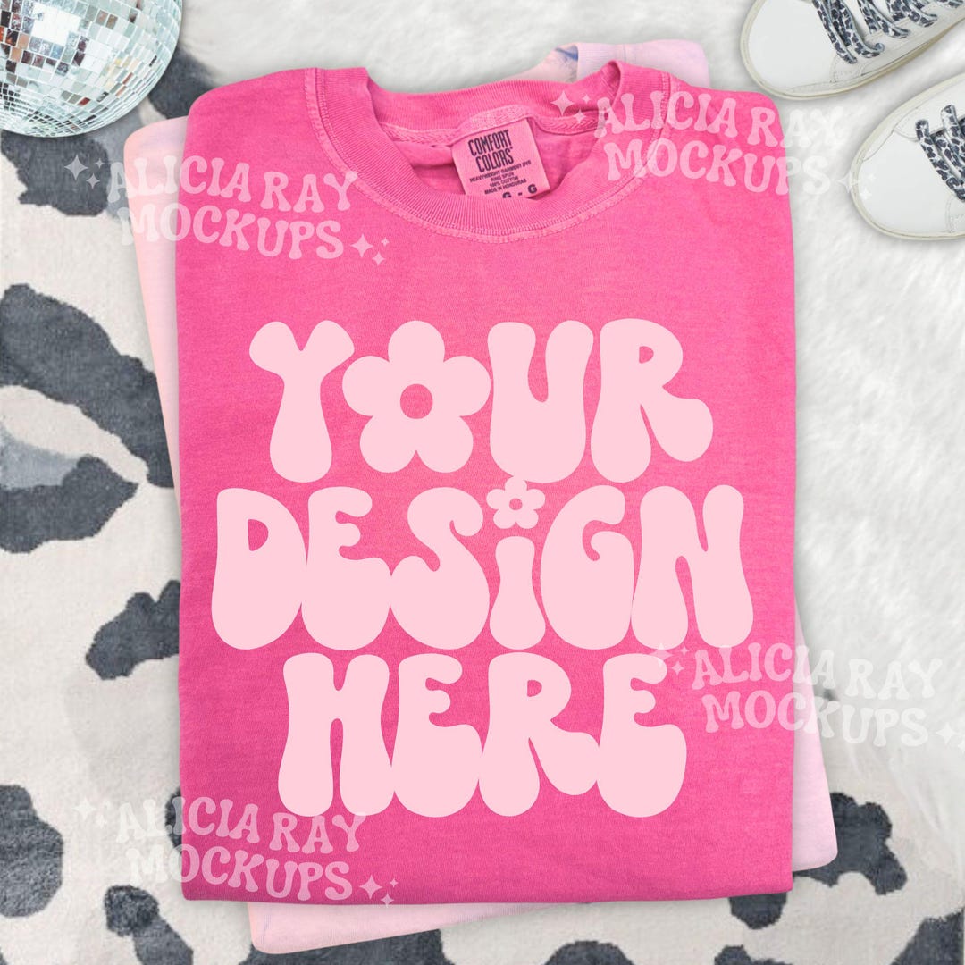 Comfort Colors 1717 Crunchberry Blossom Folded Stack Adult T-shirt ...
