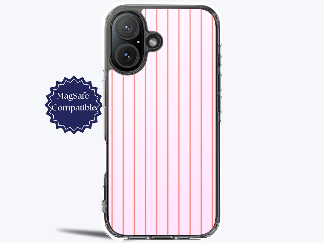 PINSTRIPED FASHION PINK Vertical Stripes Magnetic Phone Case, for ...
