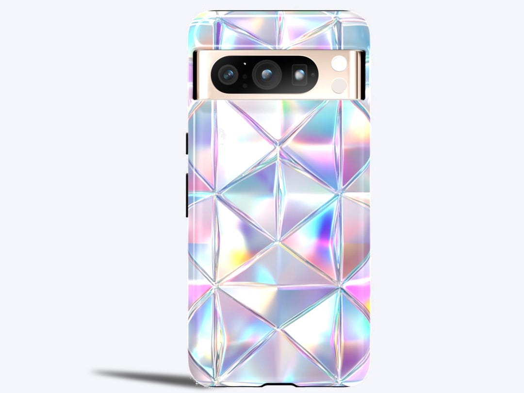 Iridescent Diamond Surface Phone Case - Triangular Design - Etsy