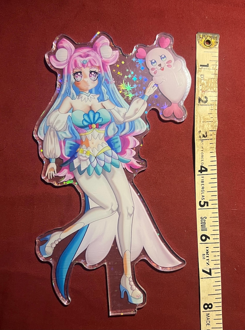 Cure La Mer and Kururun Acrylic Standee Tropical Rogue Precure Laura ...