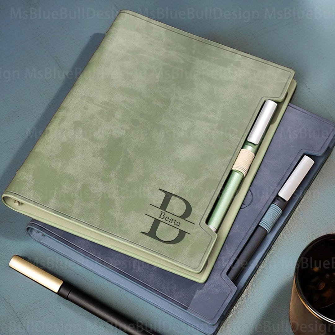 A5/A4/B5 Leather Personalized Journal, Engraved Journal Cover, Notebook ...
