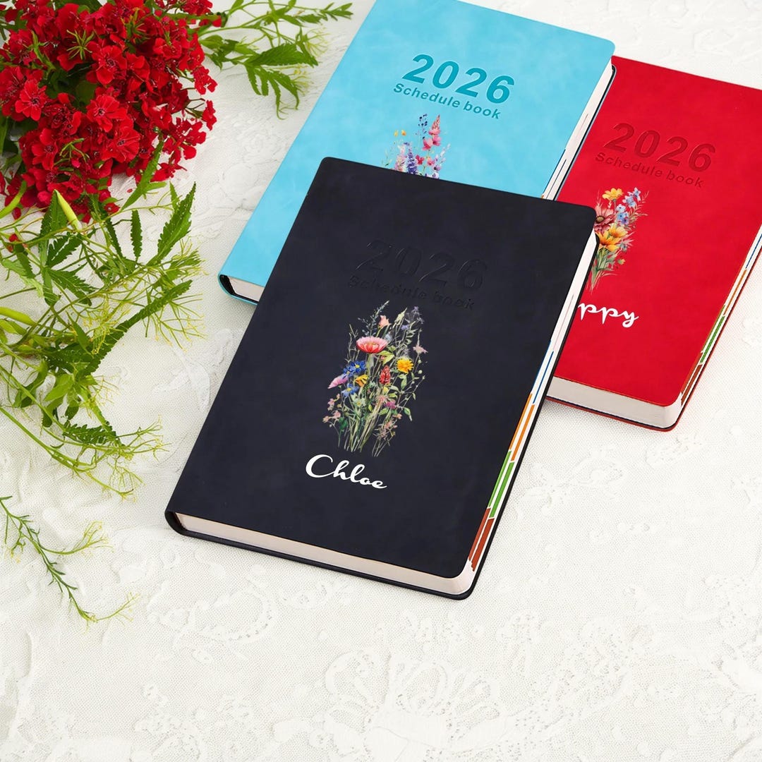 Personalized 2026 Planner Notebook 365-day Productivity Journal Custom ...