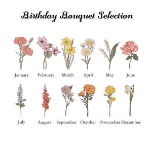 Birth Flower Personalized Journal,birthday Gift Notebook,minimalist ...