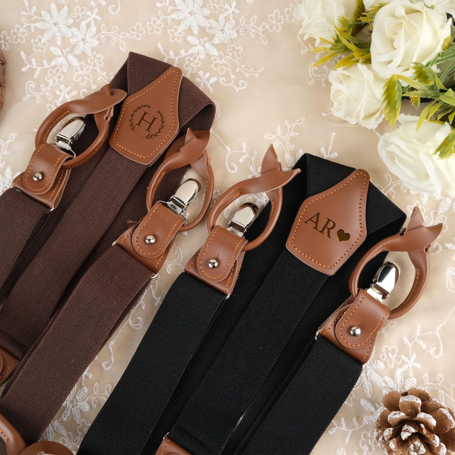 Custom Leather Suspenders,personalized Suspenders,suspenders for Men ...