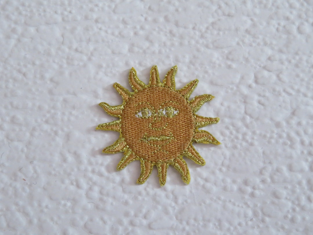 Sun Iron-on Patch, Valley Sun Patch, Fabric DIY Embroidery, Sun ...
