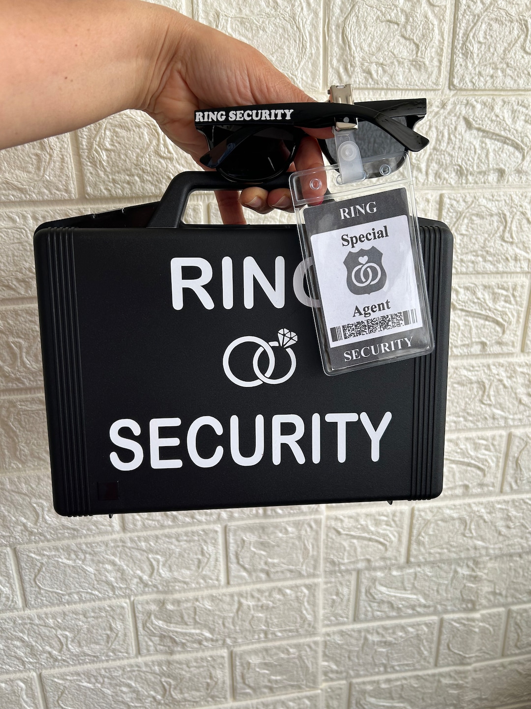 Ring Security Package - Box, Sunglasses and Badge, Ring Bearer Box Set ...