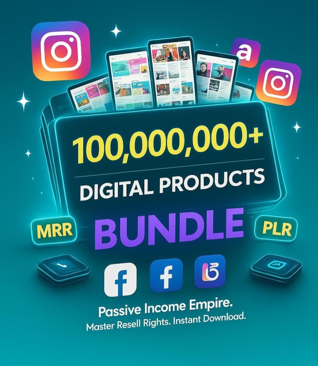 100 Million Digital Products With Resell Rights, PLR Bundle With Master ...