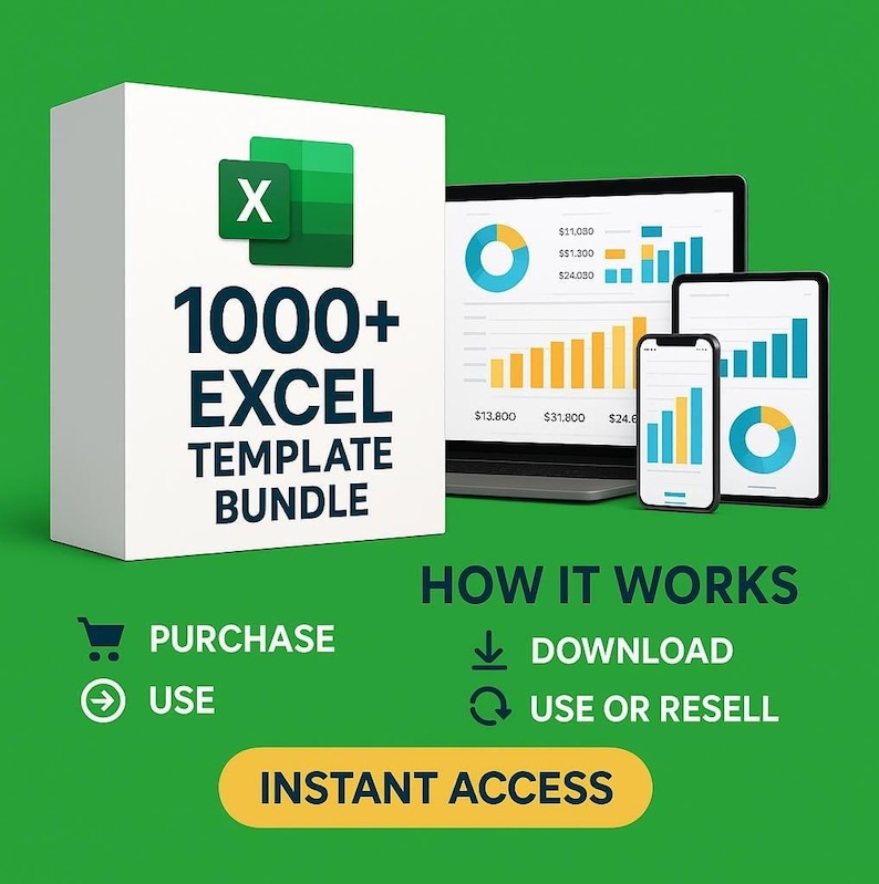 1000+ Excel Collection Bundle | Spreadsheet Templates | Financial ...