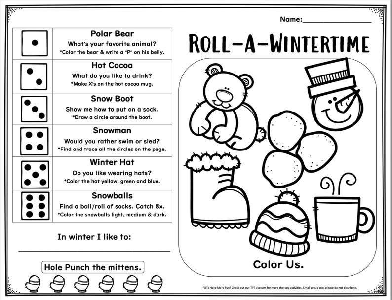 Roll-a-dice Games, Homeschool Printables, for Kids - Etsy