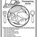 Thanksgiving Direction Following Activity, Homeschool Learning, for ...