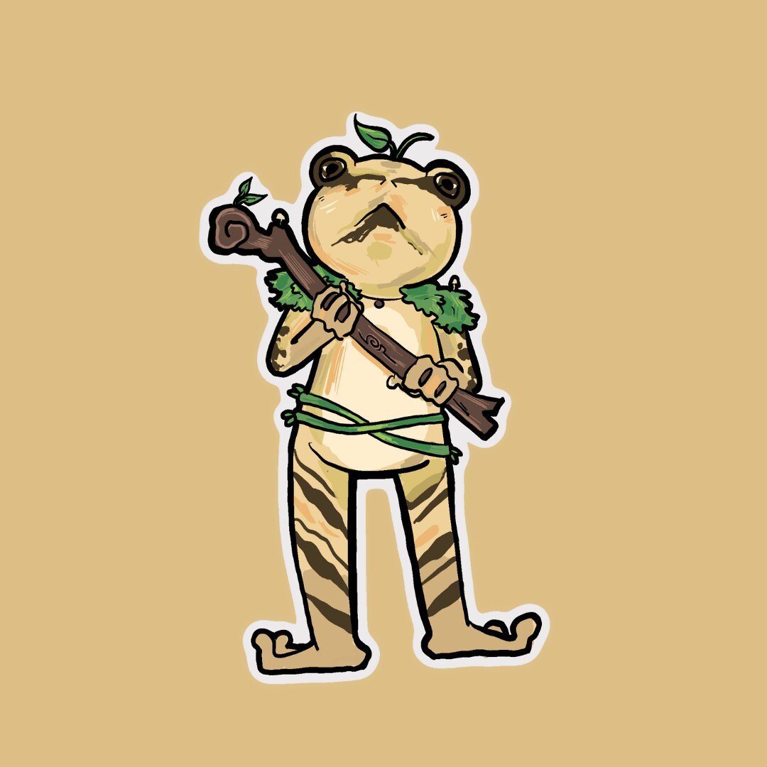 D&D Druid Frog Sticker DND Druid Fantasy Frog Sticker DND DND Frog - Etsy