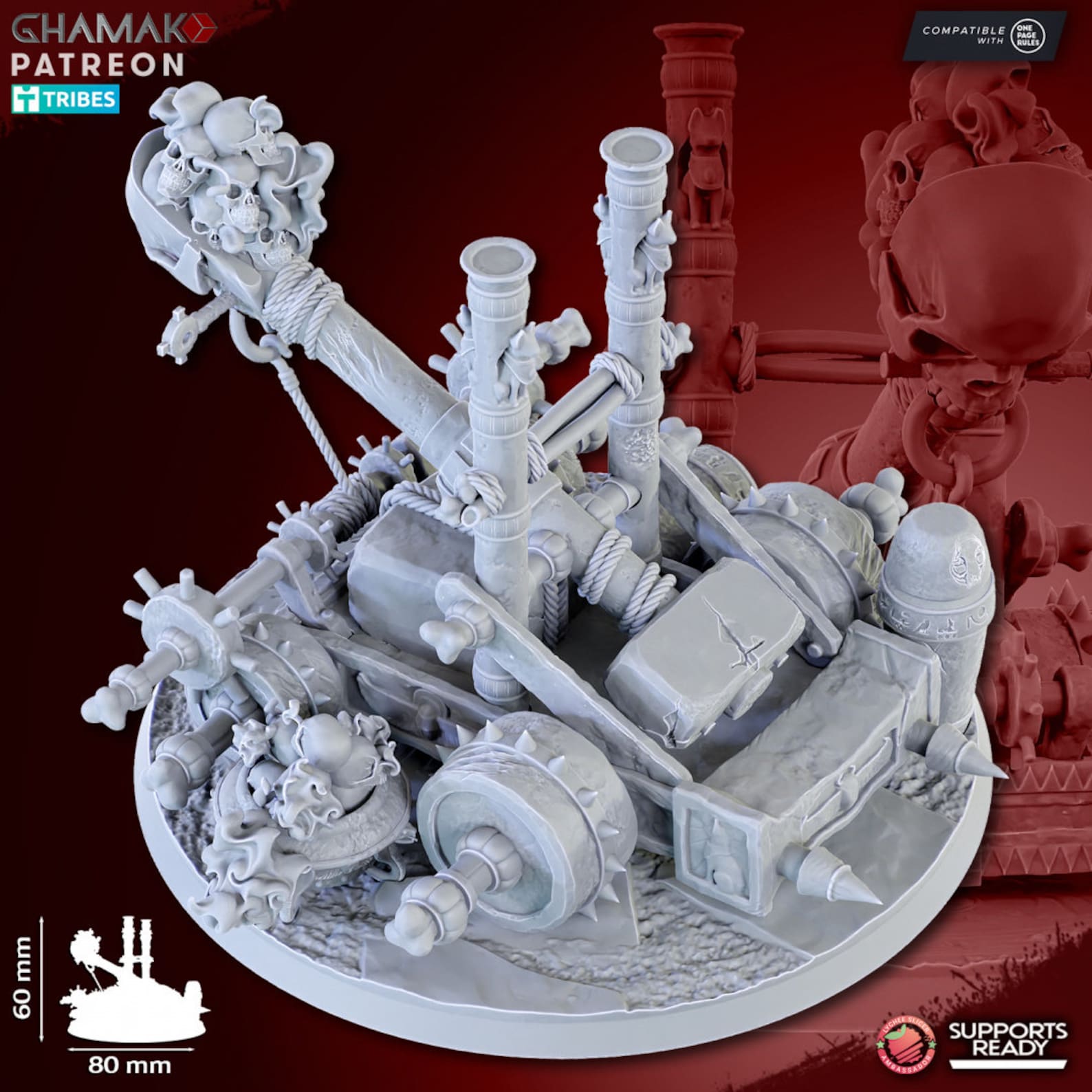 1x Undead Sand Catapult by Ghamak Fantasy Tabletop Tomb Crypt Kings ...