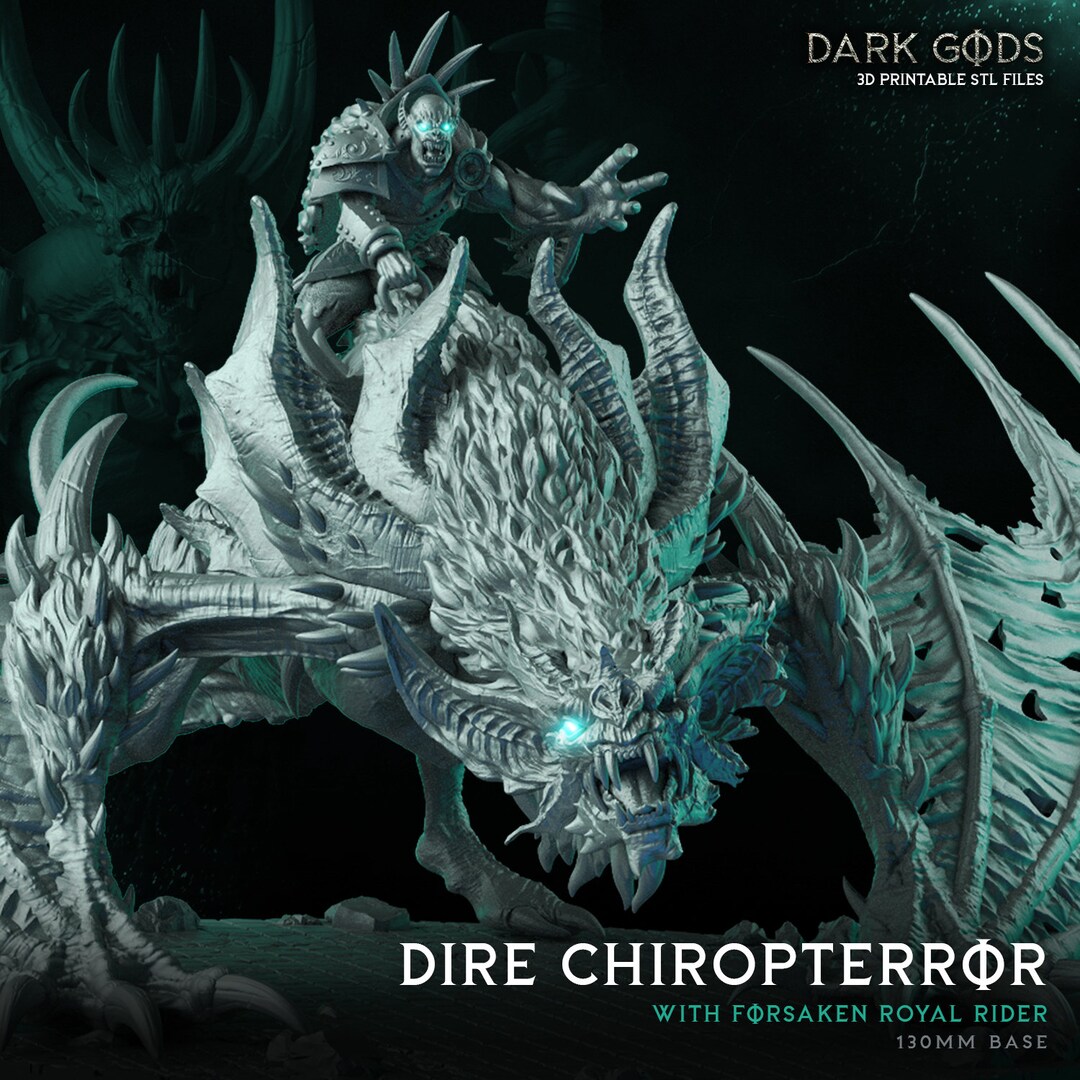1x Forsaken Dire Chiropterror by Dark Gods Fantasy - AOS Sigmar Death ...