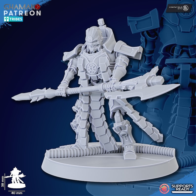 4x Undying Lord by Ghamak Sci-fi - Robot Legion - Undead Robots - Grim ...