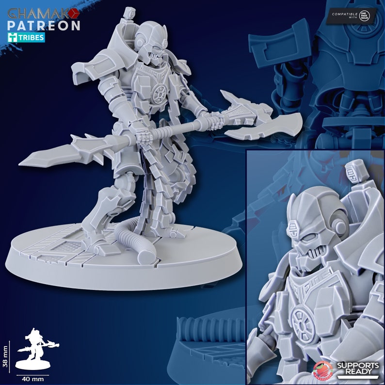 4x Undying Lord by Ghamak Sci-fi - Robot Legion - Undead Robots - Grim ...
