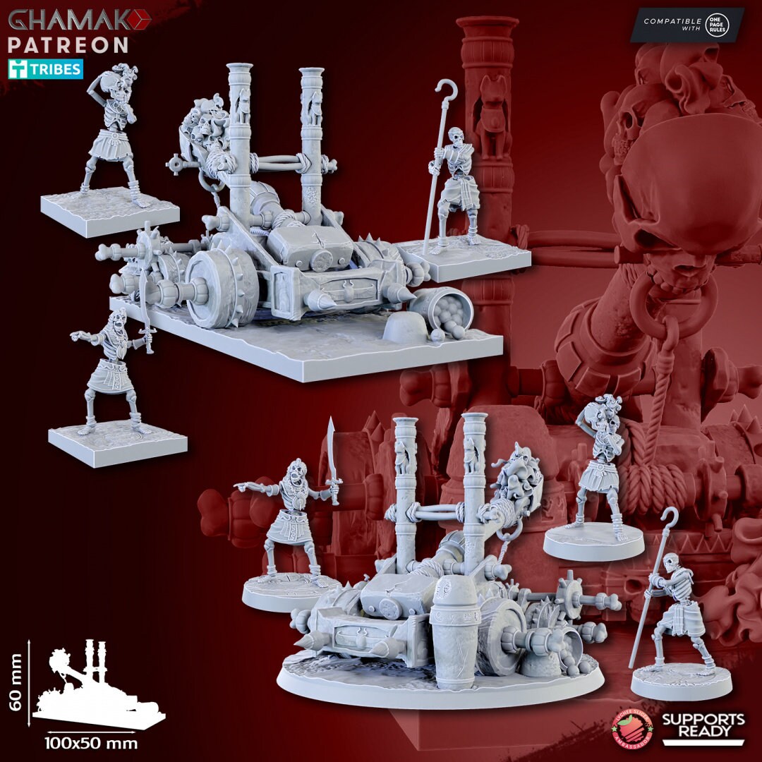 1x Undead Sand Catapult by Ghamak Fantasy - Tabletop - Tomb - Crypt ...