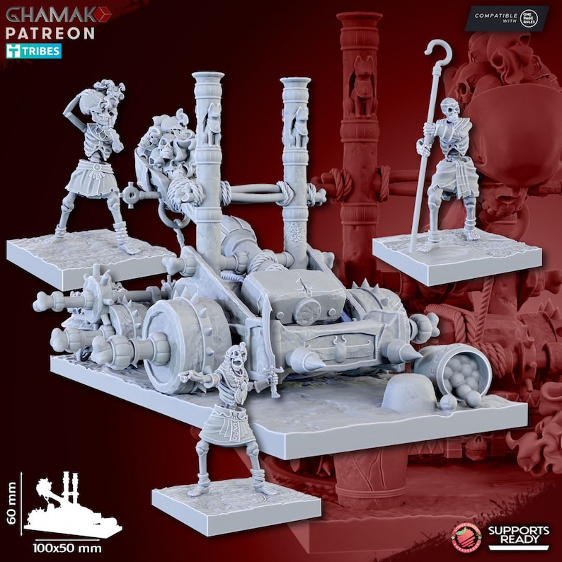 1x Undead Sand Catapult by Ghamak Fantasy Tabletop Tomb Crypt Kings ...