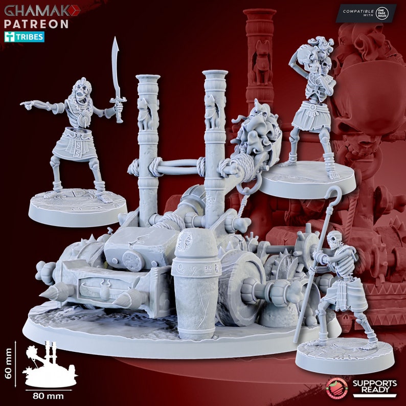 1x Undead Sand Catapult by Ghamak Fantasy Tabletop Tomb Crypt Kings ...