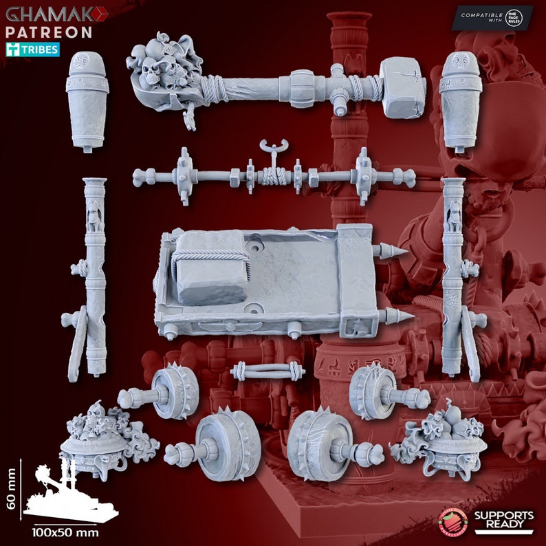 1x Undead Sand Catapult by Ghamak Fantasy Tabletop Tomb Crypt Kings ...