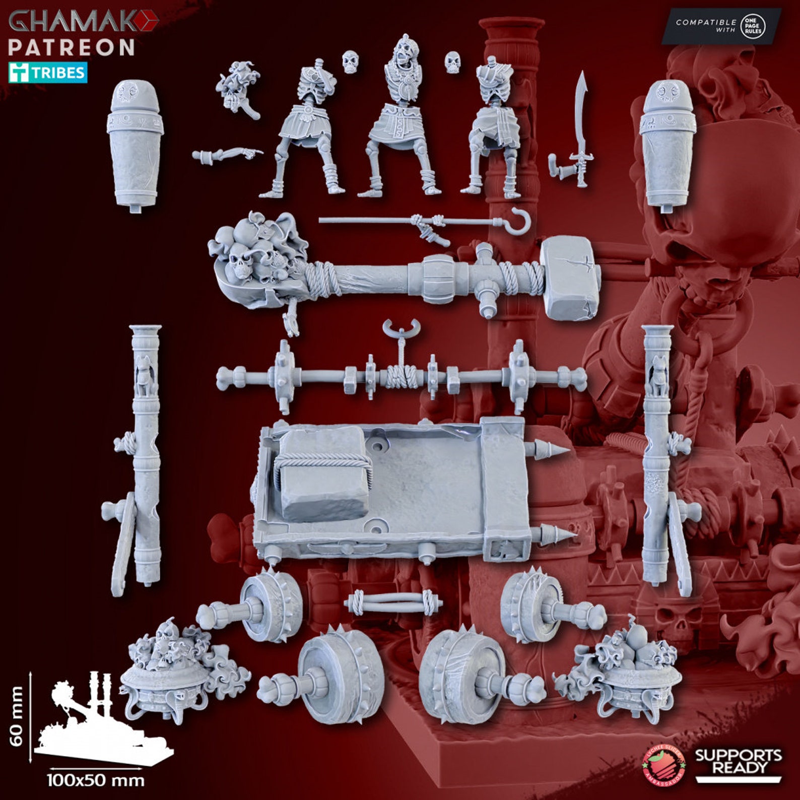 1x Undead Sand Catapult by Ghamak Fantasy Tabletop Tomb Crypt Kings ...