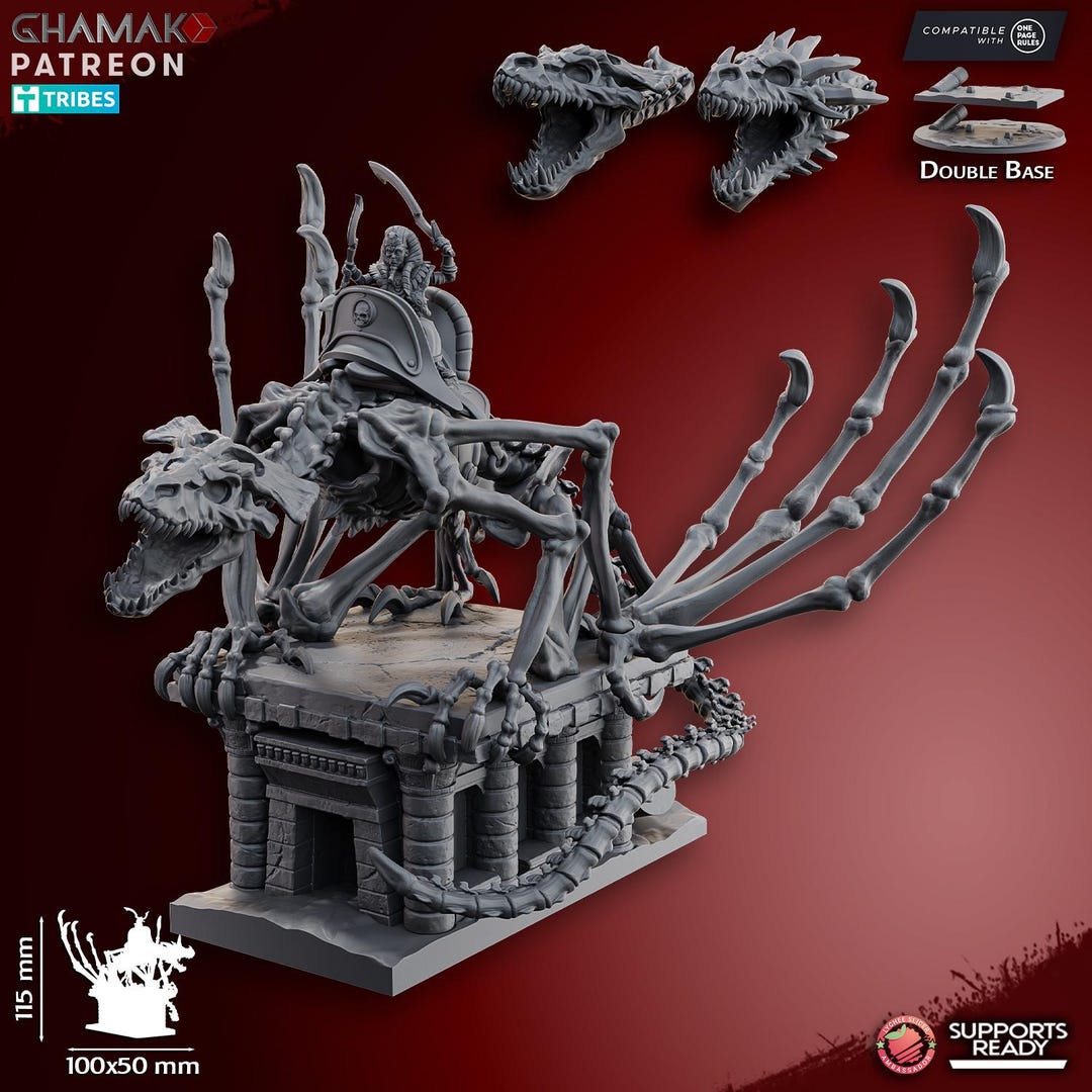 Undead Pharaoh God-king on Bone Dragon by Ghamak Fantasy - Tabletop ...