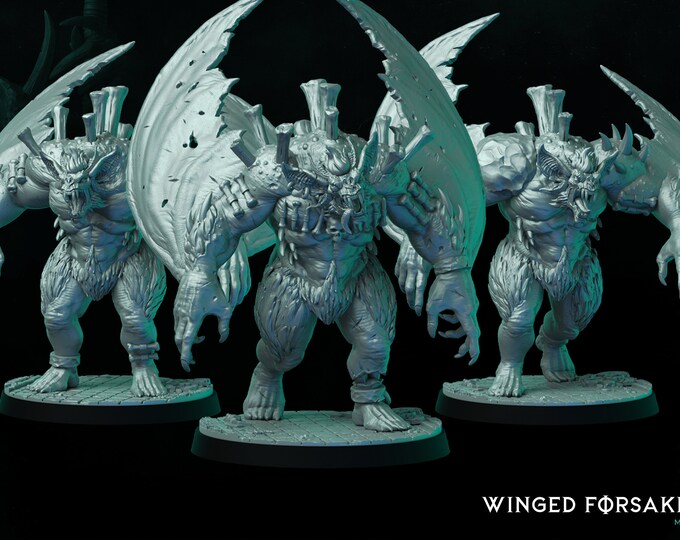 3x Forsaken Brutes With Wings by Dark Gods Fantasy - AOS Sigmar Death ...