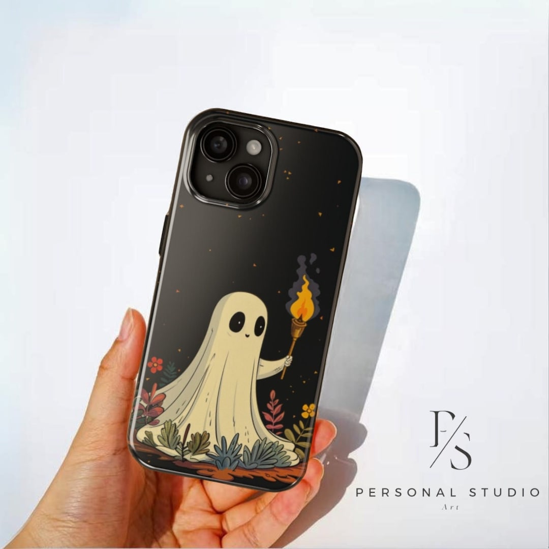 IPhone 15 Ghost Holding Torch,phone Case, Boho Cottagecore Case, Ghost ...