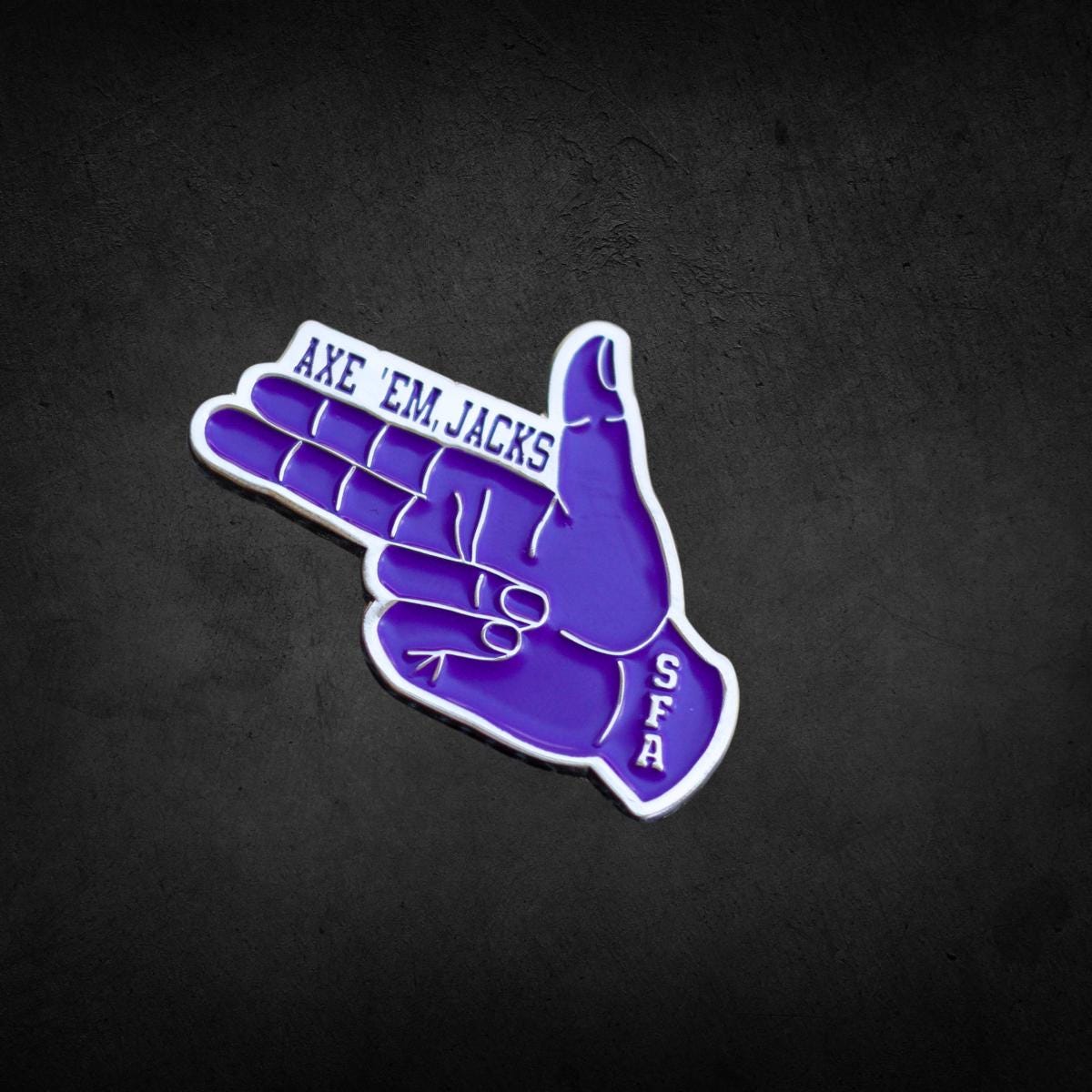 SFA Axe 'em Jacks Enamel Pins – Official Hand Sign Lapel Pins – Hand ...