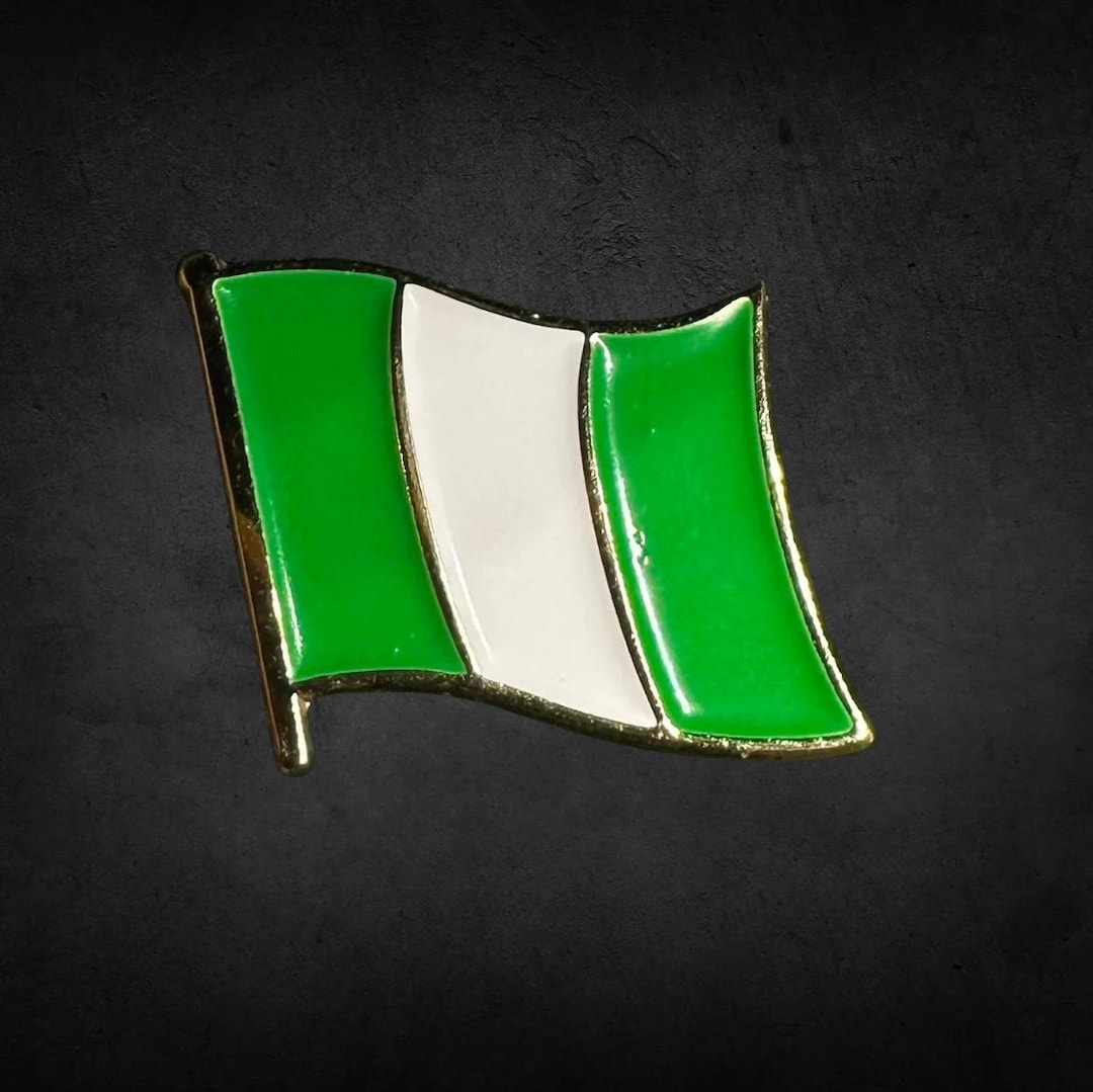 Nigerian Flag Lapel Pin - National Pride Pin, Unity Lapel Pin, National ...