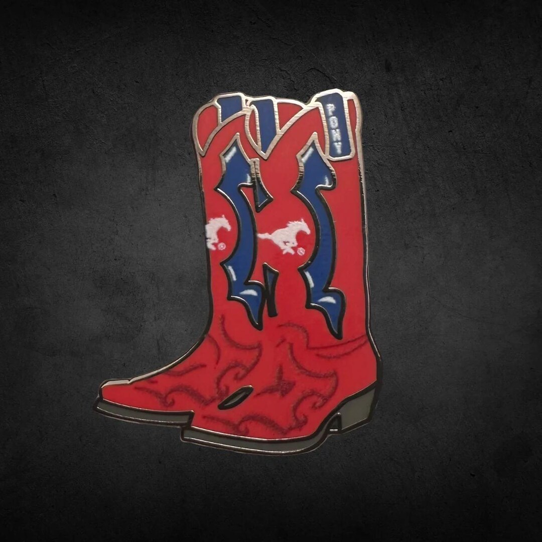 SMU Pony Pride Pin - SMU Boot Lapel Pin, Southern Methodist University ...