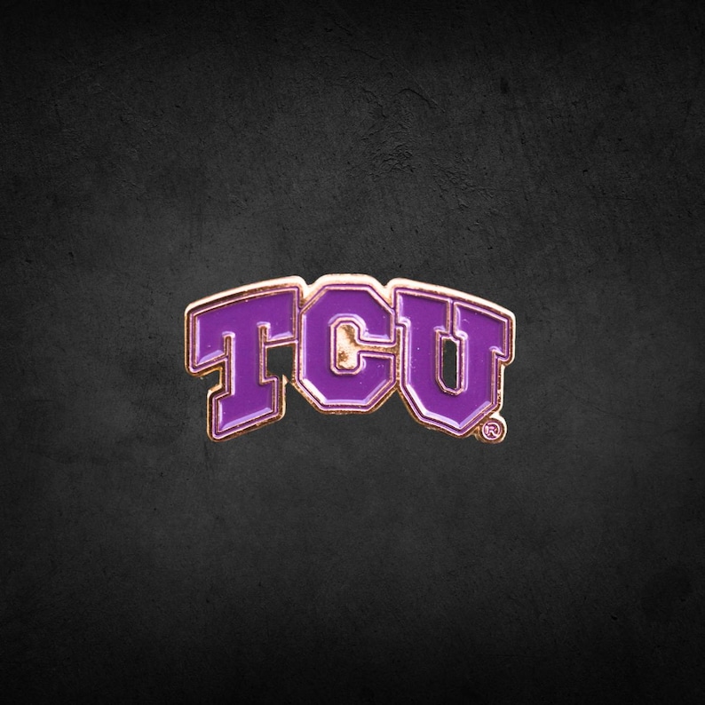 TCU Arched Logo Lapel Pin – Gold or Silver Metal Finish – TCU ...