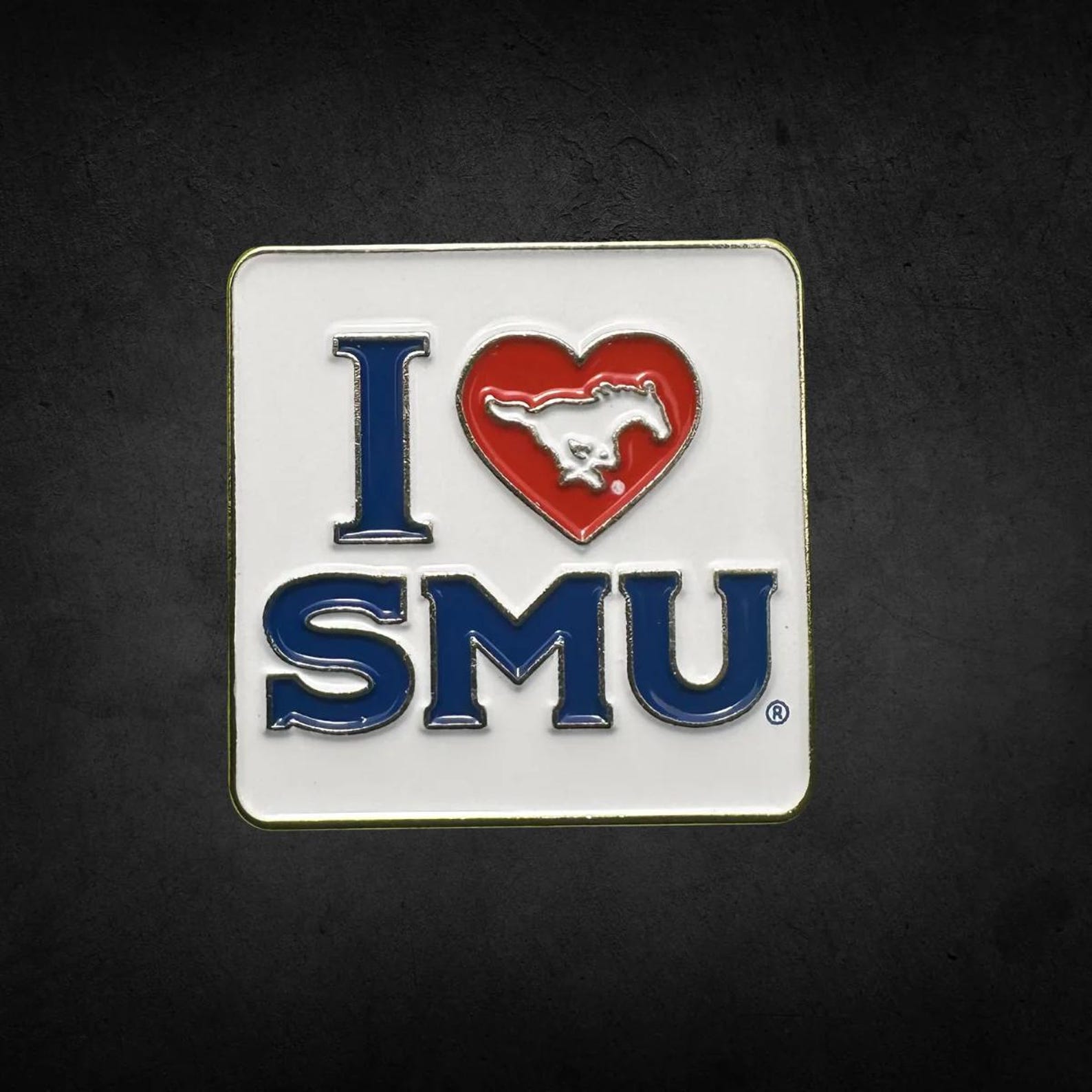 I Love SMU Lapel Pin School Spirit Pin, Unique Lapel Pin, SMU Enamel ...