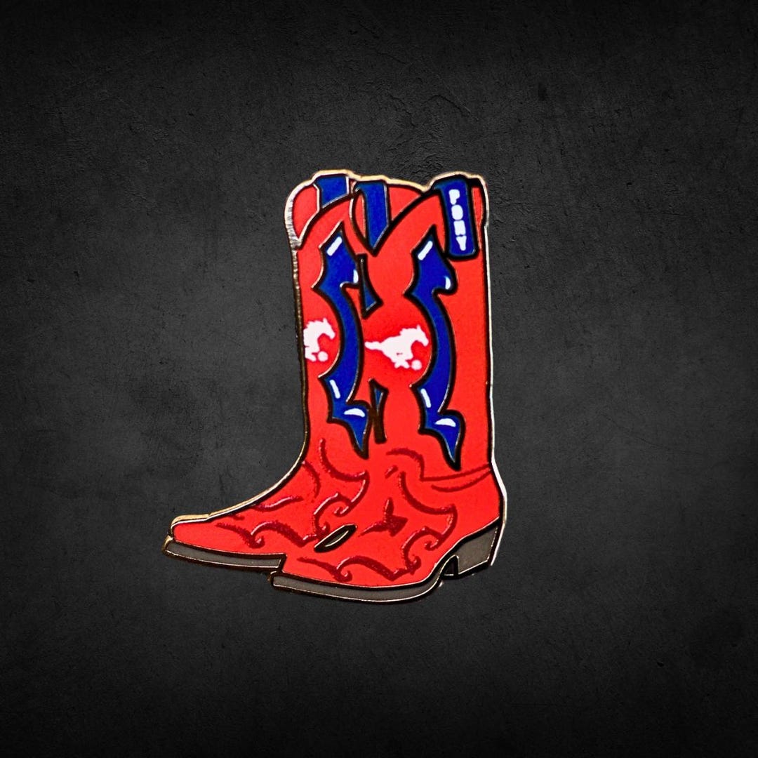SMU Pony Pride Pin - SMU Boot Lapel Pin, Southern Methodist University ...