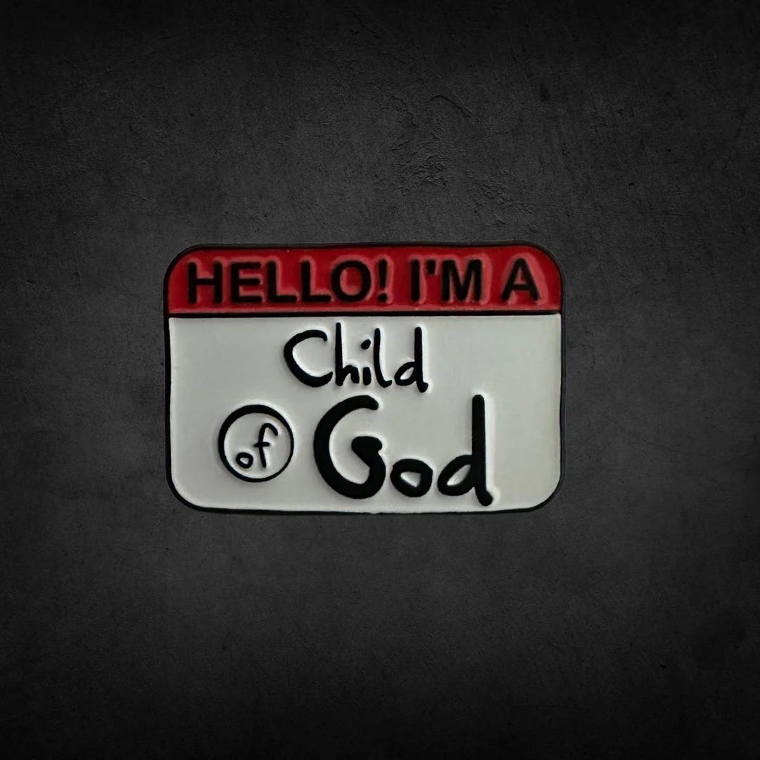 Hello! I'm A Child of God Lapel Pin - Jesus Enamel Pin, God Enamel Pin ...