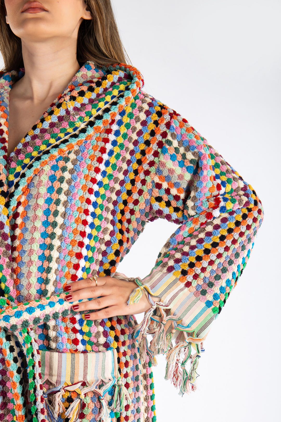Handwoven Organic Cotton Bubble Bathrobe: Unisex Hooded Robe - Etsy