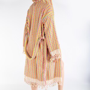 Handwoven Organic Cotton Bubble Bathrobe: Unisex Hooded Robe - Etsy