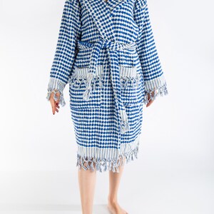 Handwoven Organic Cotton Bubble Bathrobe: Unisex Hooded Robe - Etsy