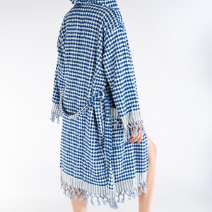 Handwoven Organic Cotton Bubble Bathrobe: Unisex Hooded Robe - Etsy