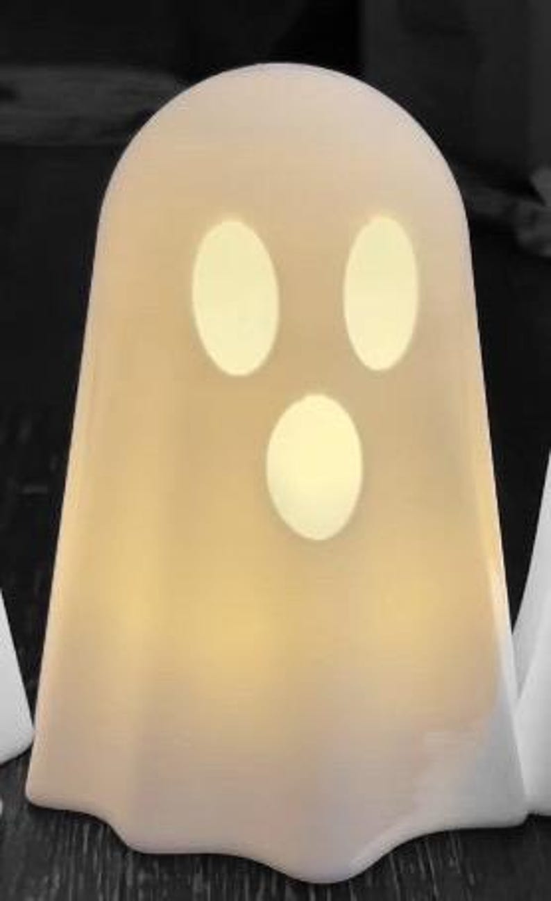 Spooky Ghost Trio With Tea Lights - Etsy