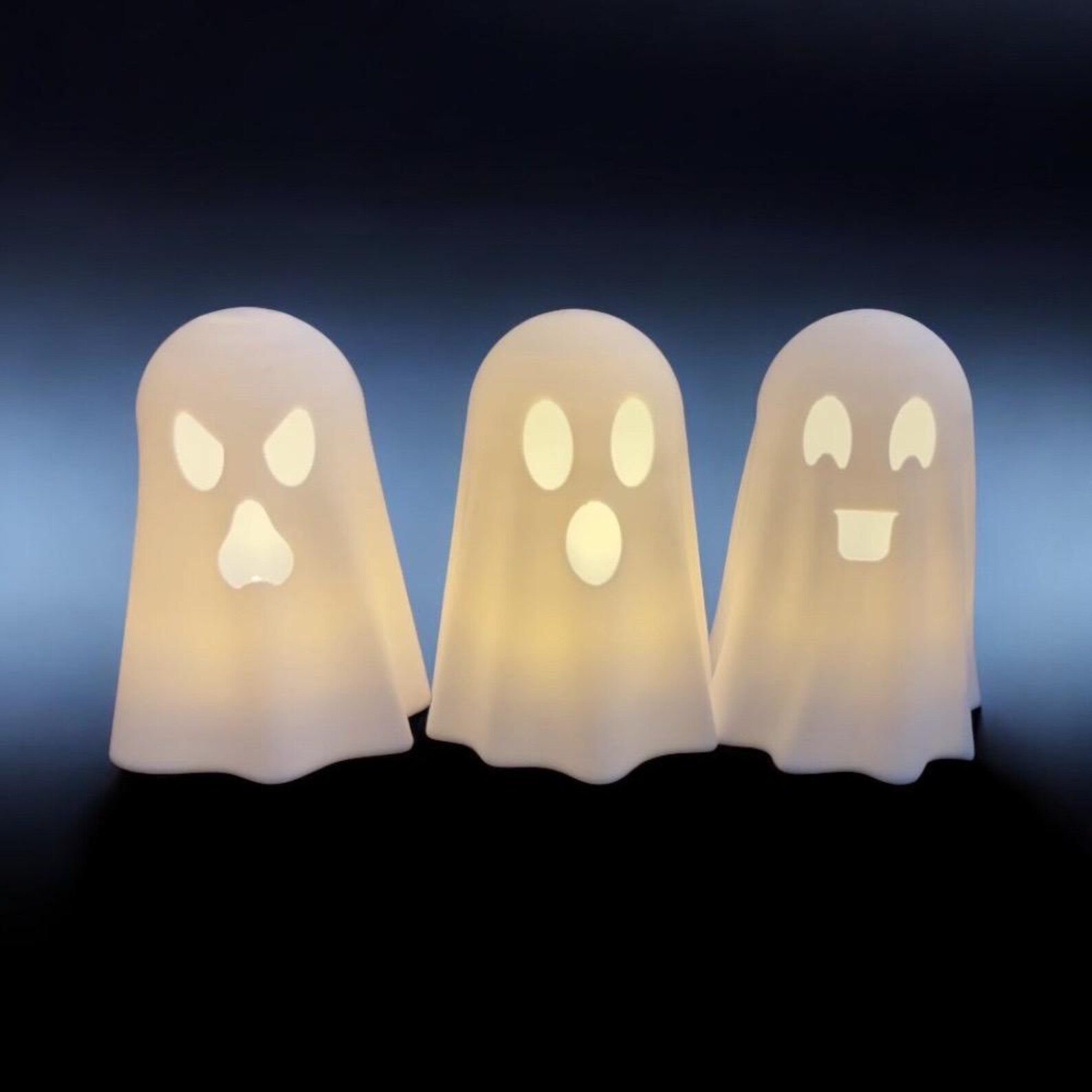 Spooky Ghost Trio With Tea Lights - Etsy