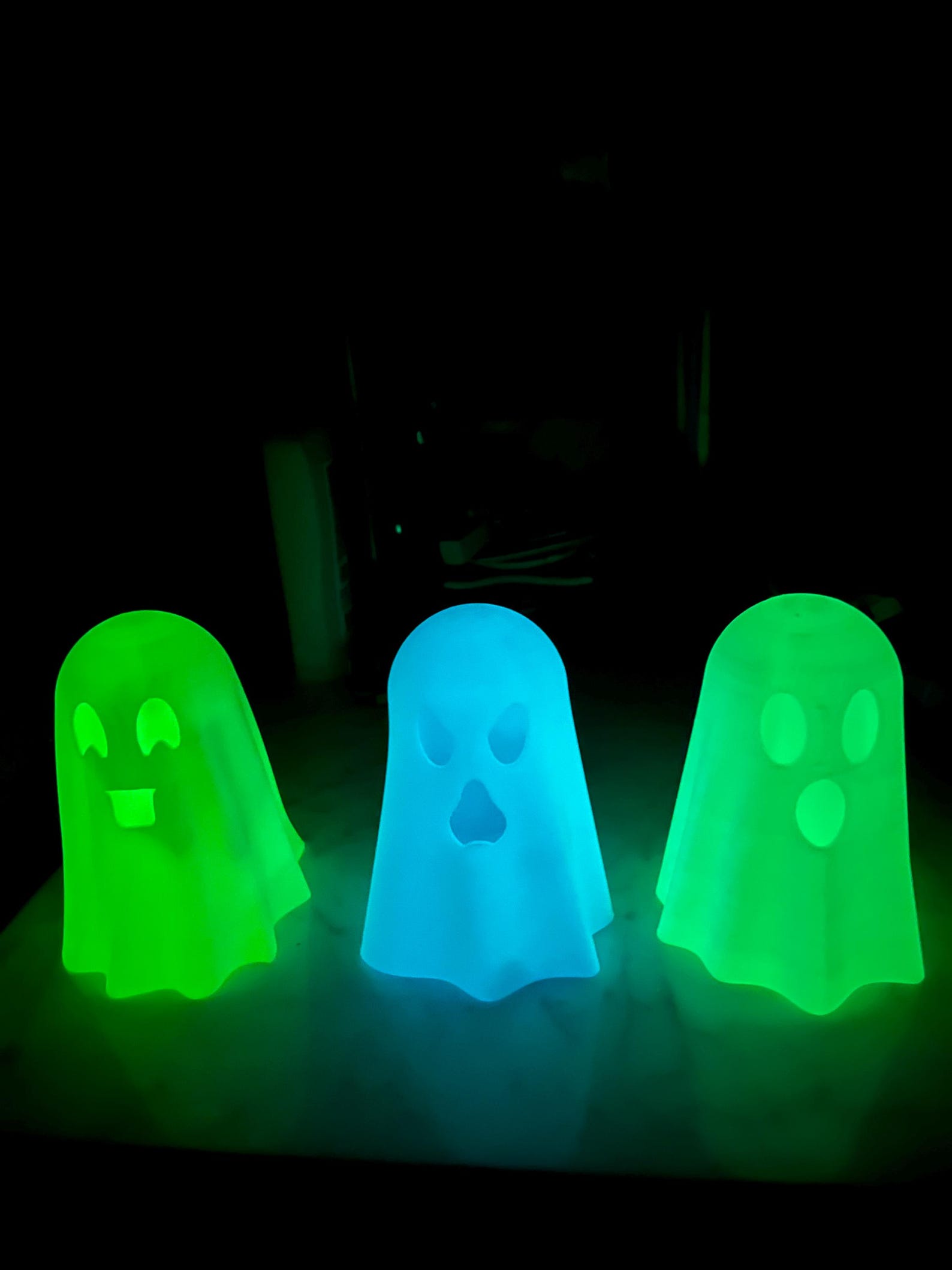 Spooky Ghost Trio With Tea Lights - Etsy
