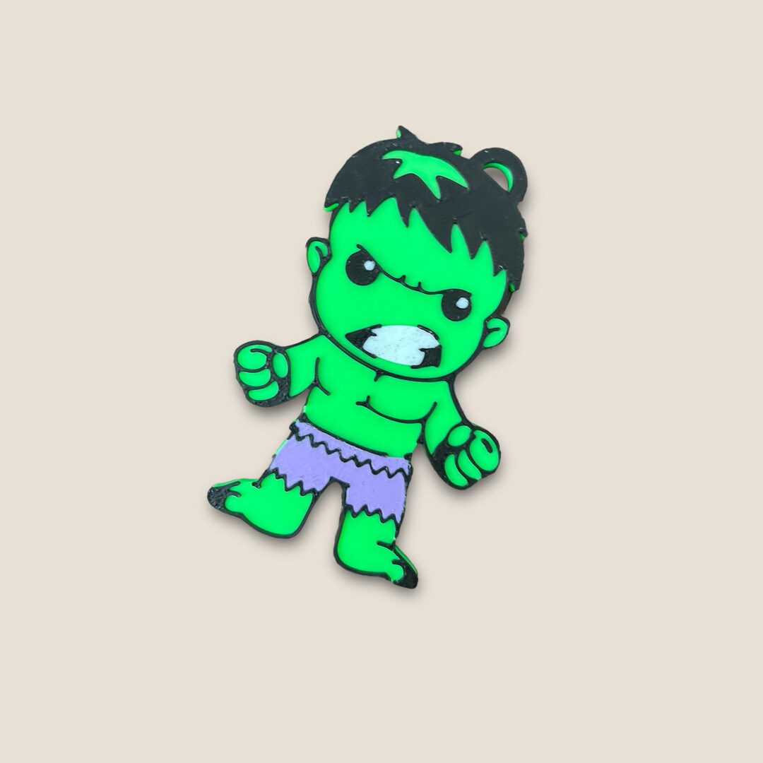 3D Printed Hulk Keychain - Etsy
