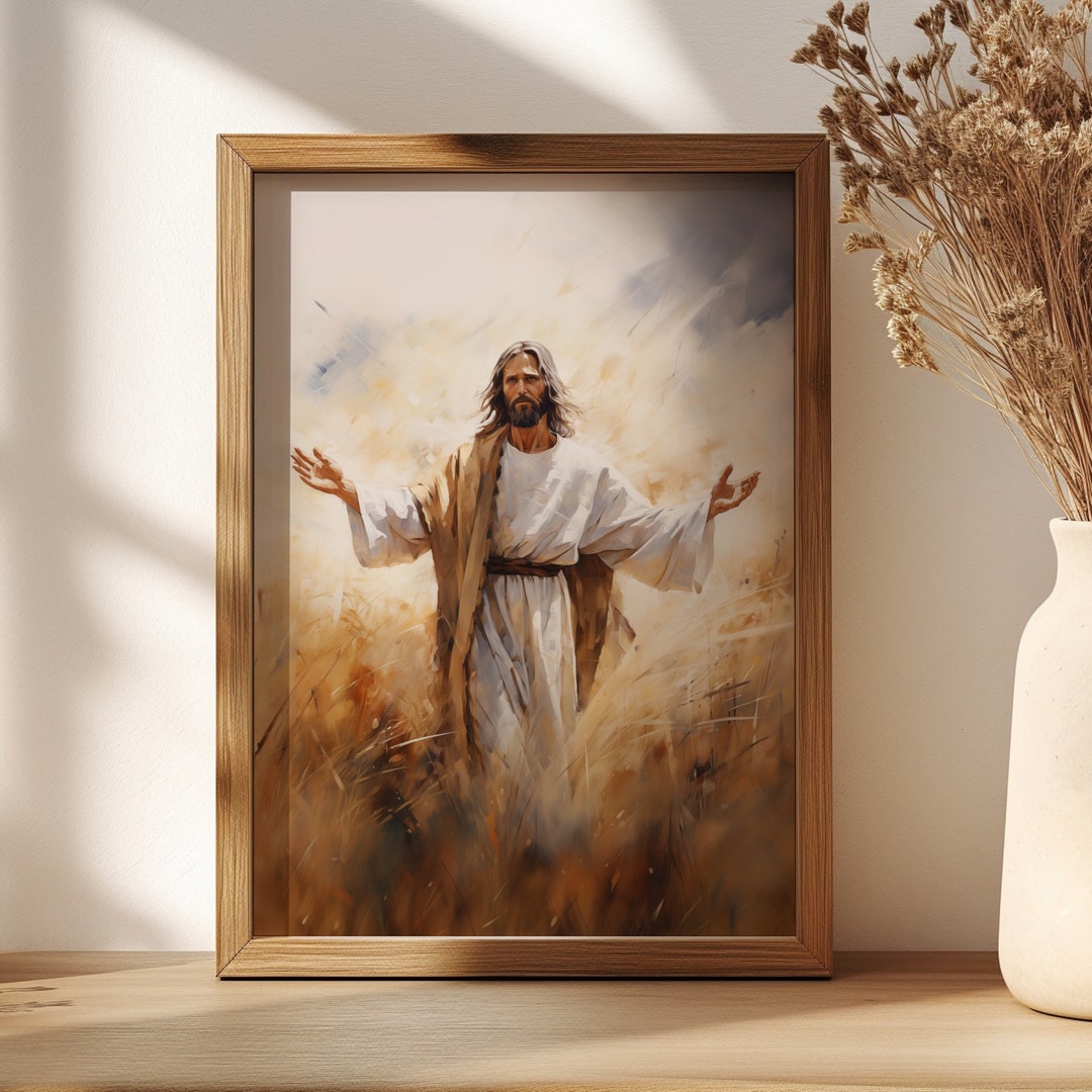 Open Arms | Digital Print | Jesus Wall Art | Bible Art | Christian ...