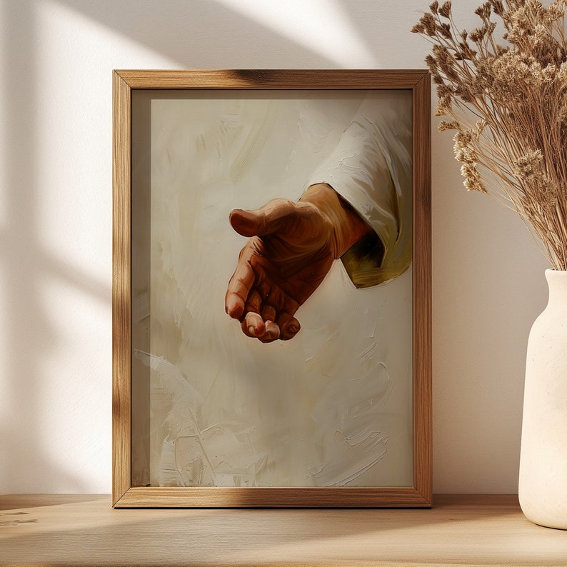 Christian Wall Art: A Helping Hand Digital Print Jesus Christ's Hands ...