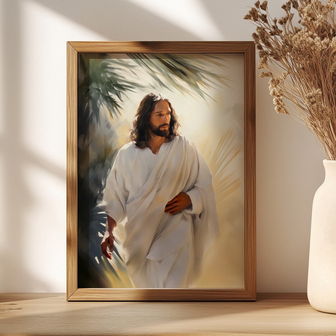 Palm Trees | Digital Print | Jesus Wall Art | Bible Art | Christian ...